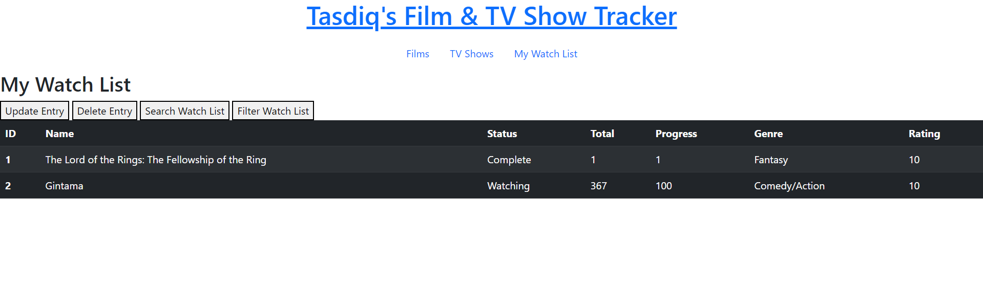 GitHub - Tasdiq-Dewan/Film-TV-Tracker-Project: Film and TV tracking ...