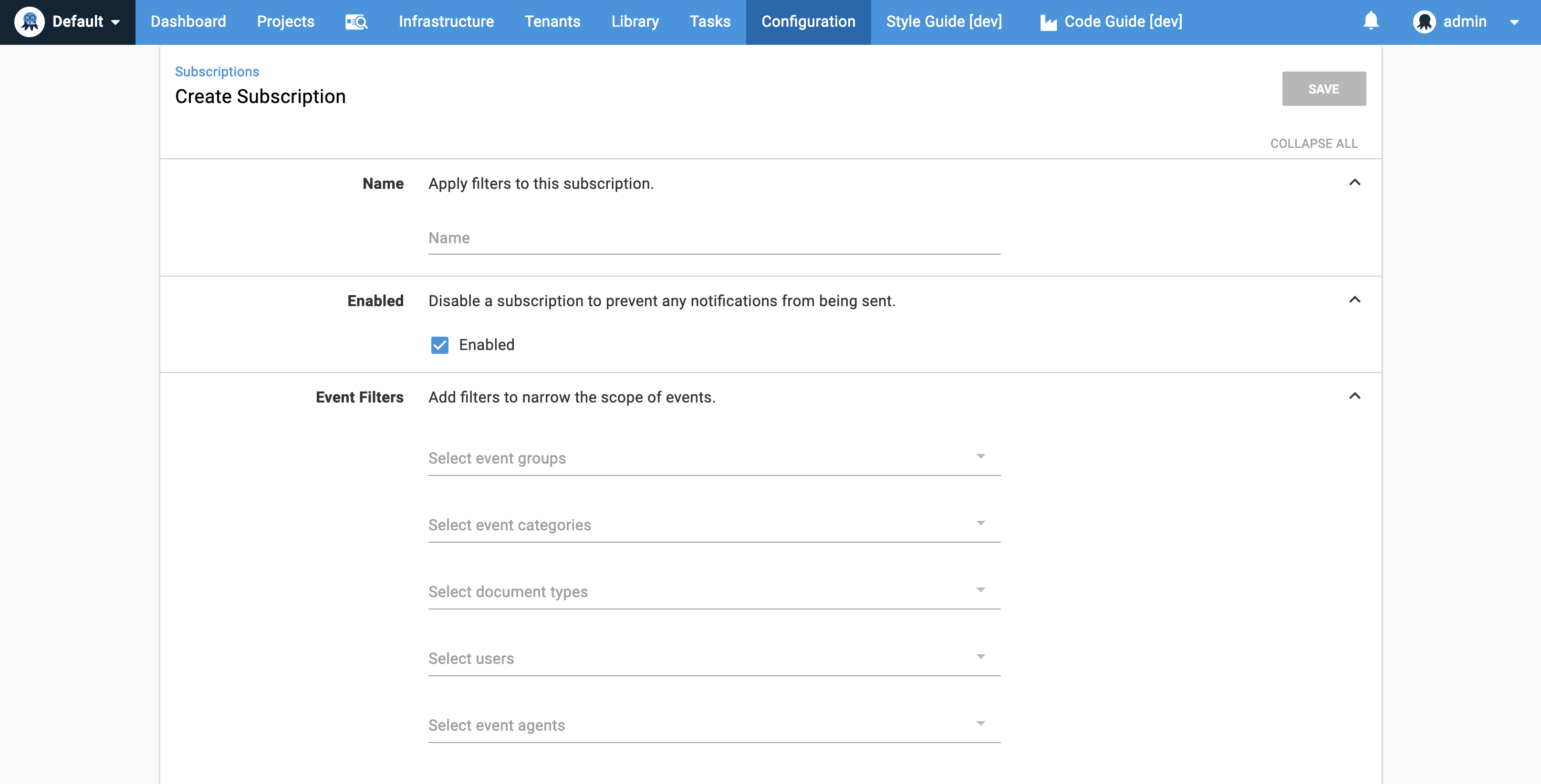 Create subscription page has no side bar navigation · Issue #5418 · OctopusDeploy/Issues · GitHub