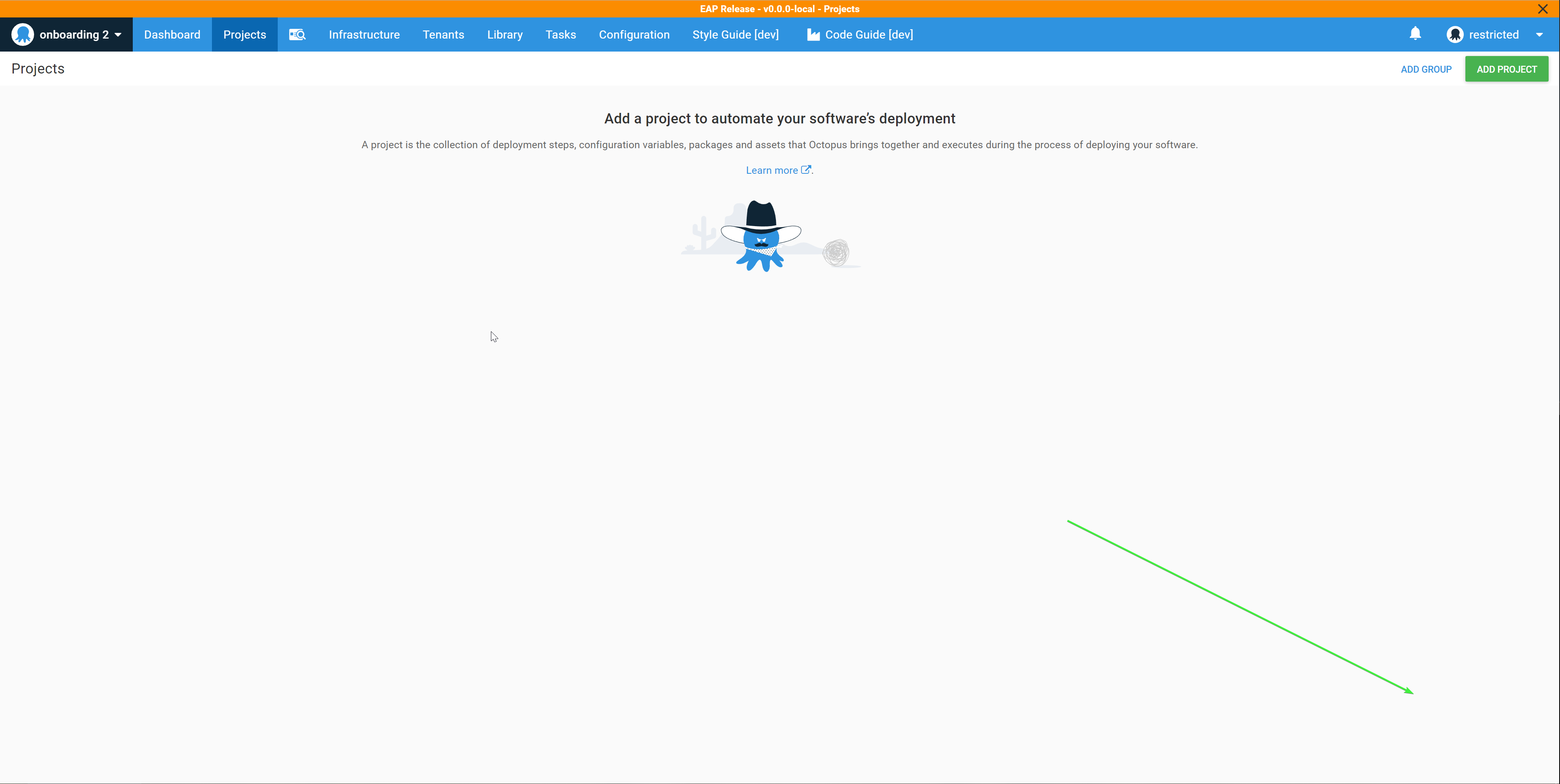 Onboarding only visible to users with AdministerSystem privileges · Issue #5422 · OctopusDeploy ...