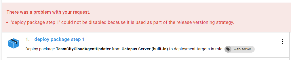 Cannot create releases when the project's Release Versioning is set to a disabled step. · Issue ...