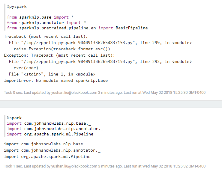 Spark Nlp Can Only Run In Scalar After Installing On Apache Zeppelin Notebook · Issue 198 4284