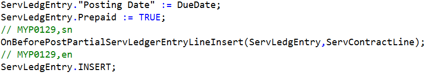 [Event Request] - Codeunit ServContractManagement (5940) in methods PostPartialServLedgEntry and ...