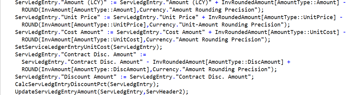 Event Request Codeunit 5940 Servcontractmanagement In Functions Createserviceledgerentries