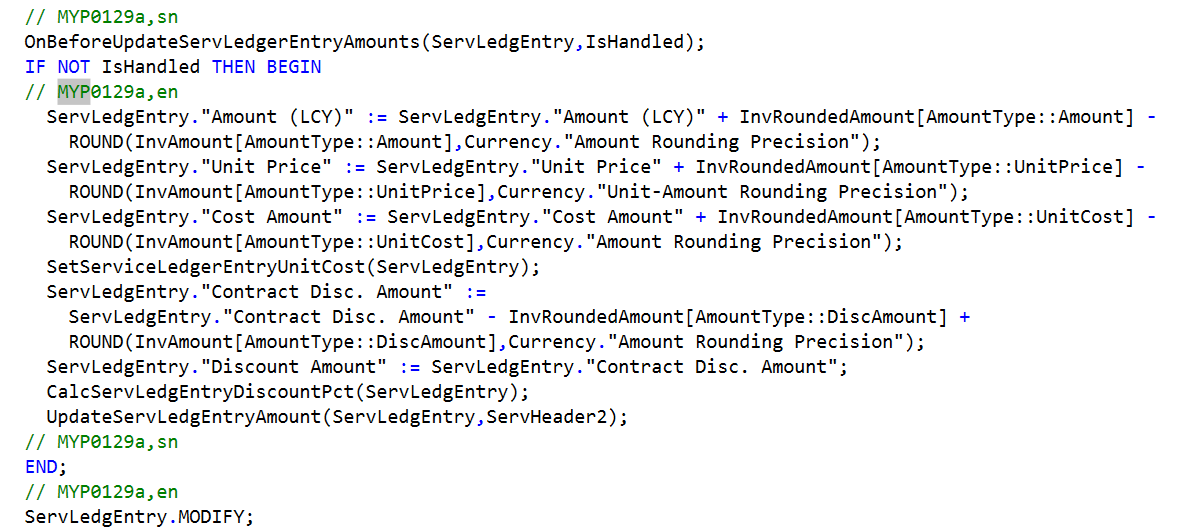 Event Request Codeunit 5940 Servcontractmanagement In Functions Createserviceledgerentries