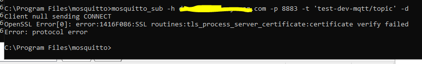 Mosquitto Ssl Setup For Dns Mapping With Wildcard Certificate · Issue 2750 · Eclipsemosquitto