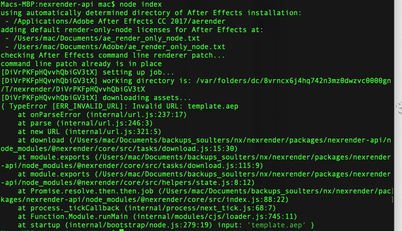 How to use nexrender using after effects CC 2017 on mac using node JS · Issue #249 · inlife ...