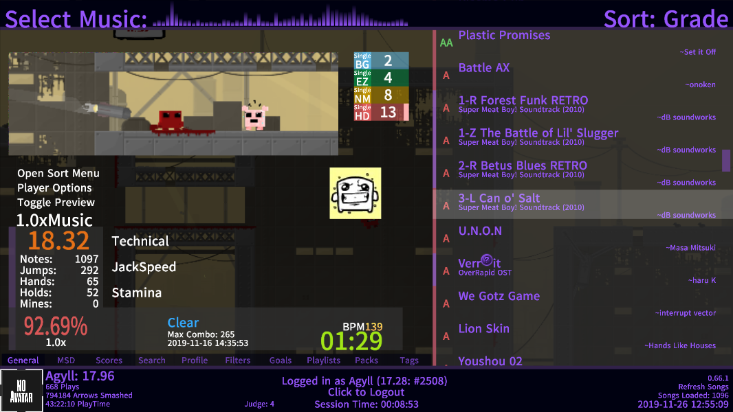 Utility of "Grade" and "Length" sorts limited · Issue #653 · etternagame/etterna · GitHub