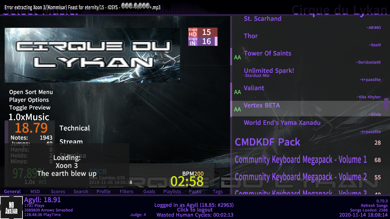 MP3 File Extraction Error Occurs with In-game Pack Downloader · Issue #926 · etternagame/etterna ...