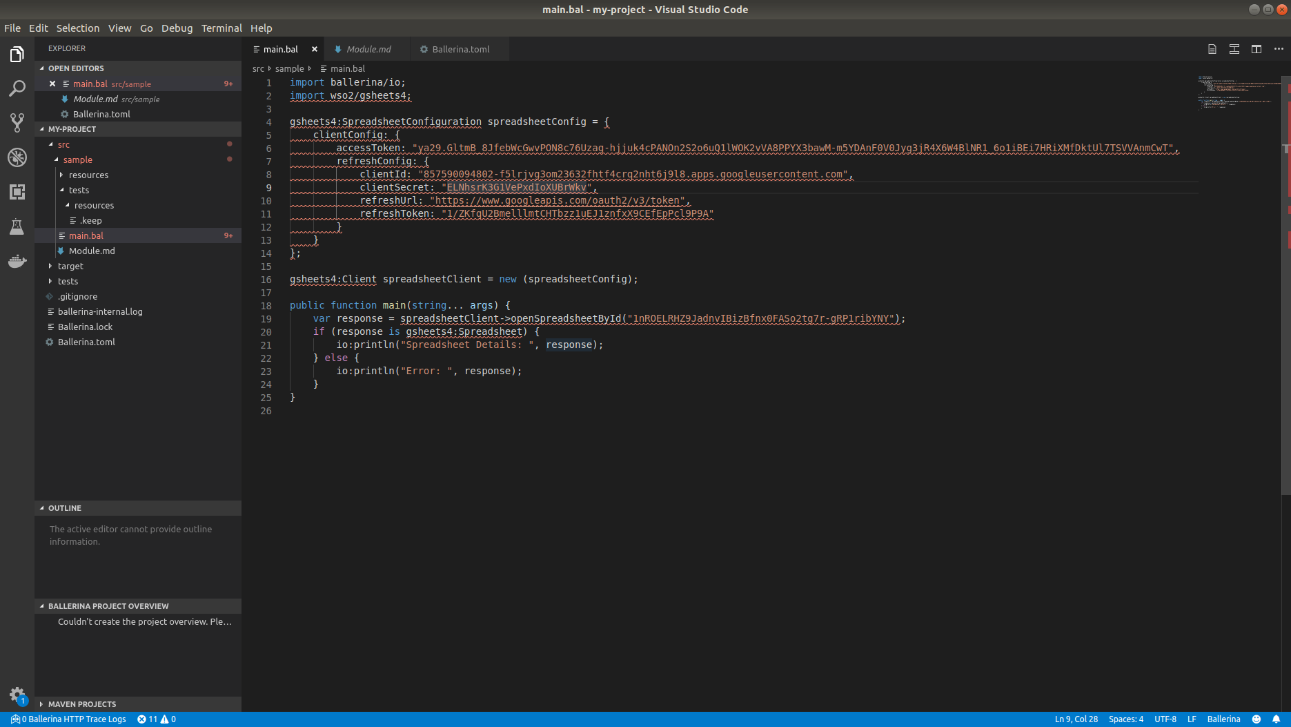 A module import through Ballerina.toml not resolving syntax in the VS code · Issue #18821 ...