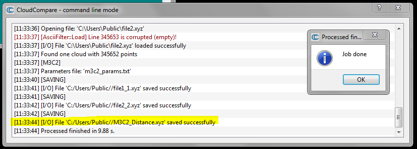 Save/Export M3C2 values (Command line Windows) · Issue #670 · CloudCompare/CloudCompare · GitHub