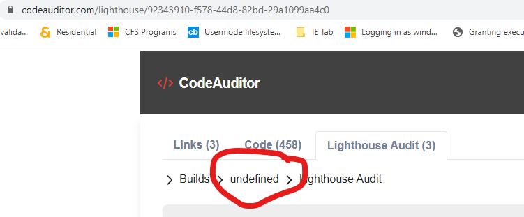 Bug When Browsing To Lighthouse Audit The Breadcrumb Show Undefined · Issue 22 · Sswconsulting