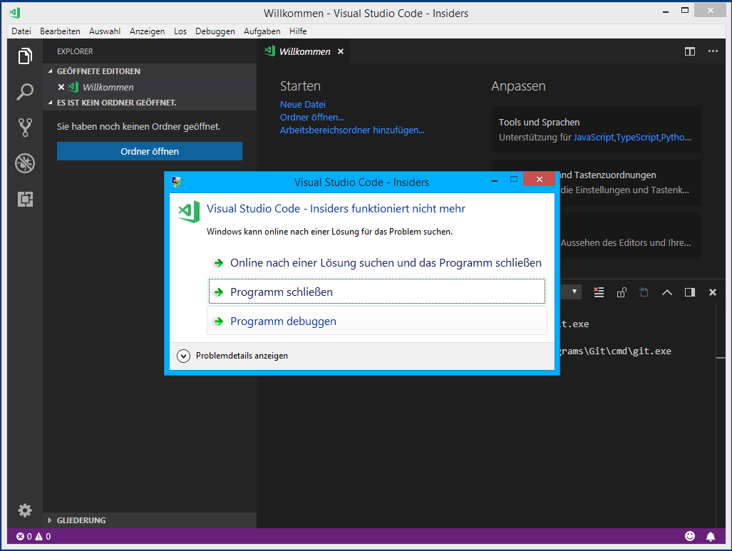 Crash on every launch · Issue #54533 · microsoft/vscode · GitHub