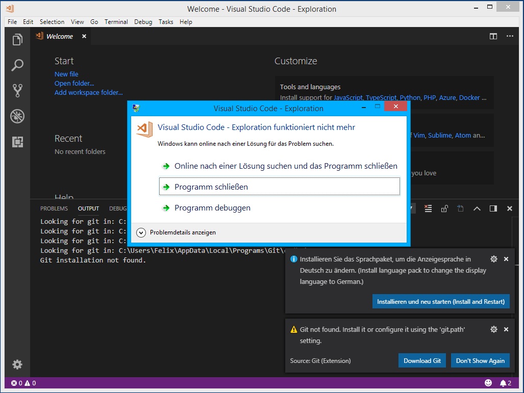 Crash on every launch · Issue #54533 · microsoft/vscode · GitHub