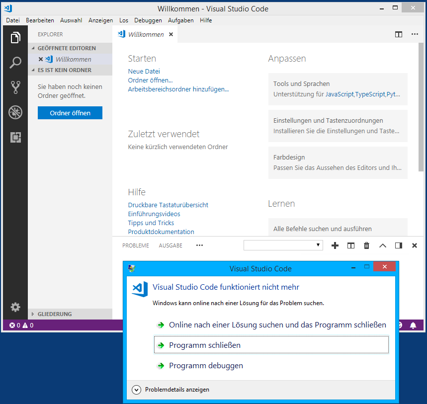 Crash on every launch · Issue #54533 · microsoft/vscode · GitHub