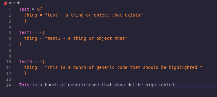 RUBY not showing formatting correctly · Issue #98221 · microsoft/vscode · GitHub