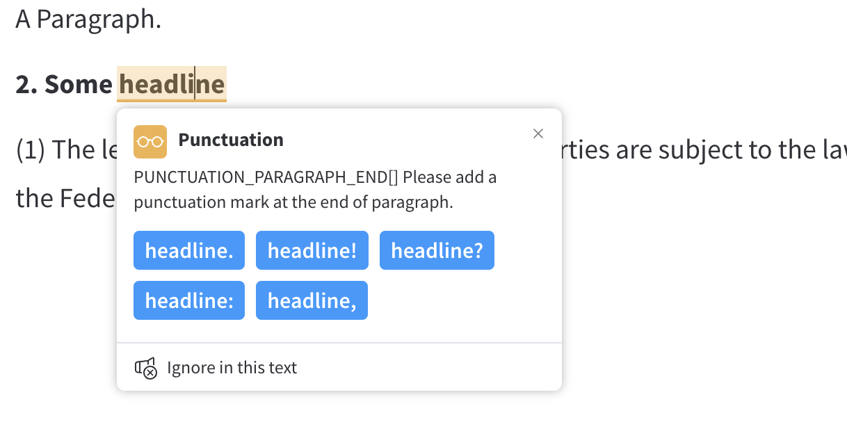 [global] PUNCTUATION_PARAGRAPH_END should not match for list items ...