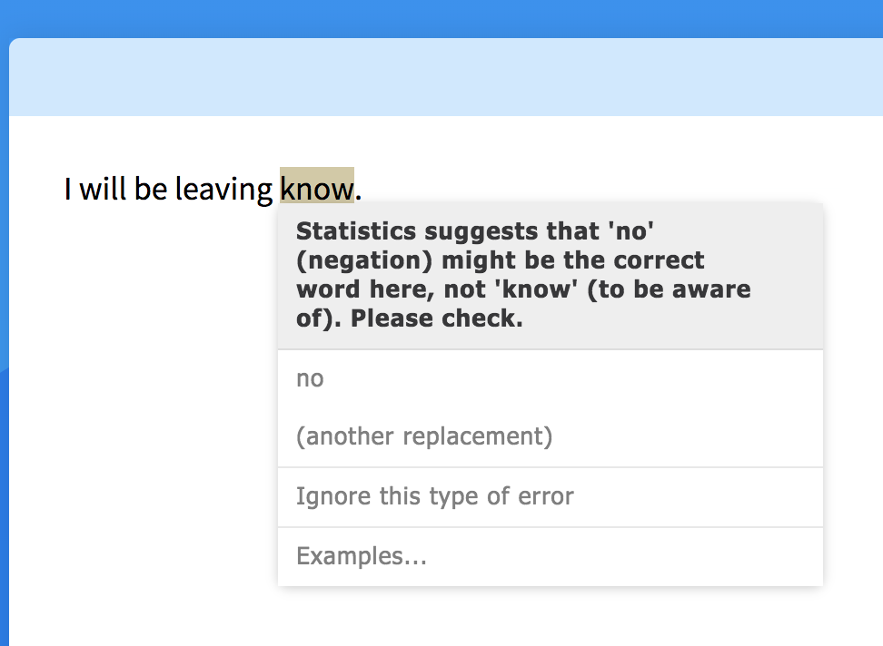 [en] wrong suggestion: know vs. no · Issue #1450 · languagetool-org ...