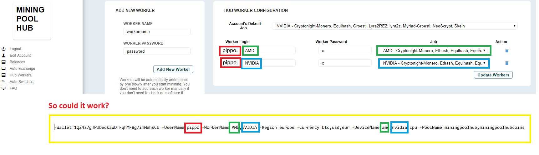 MiningPoolHub with 2 workers · Issue #2114 · MultiPoolMiner/MultiPoolMiner · GitHub