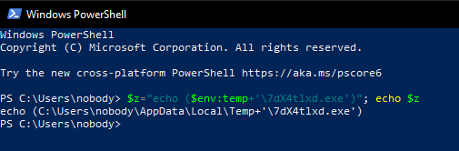 Rex::Powershell::PshMethods.download_run() bad quoting result in non ...