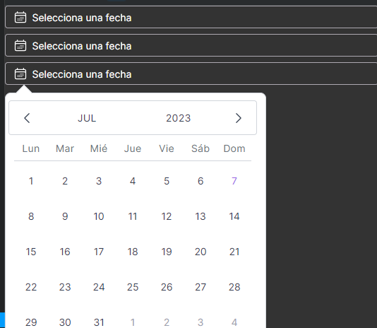 The days of the week do not match reality when there are multiple instances of the Datepicker ...