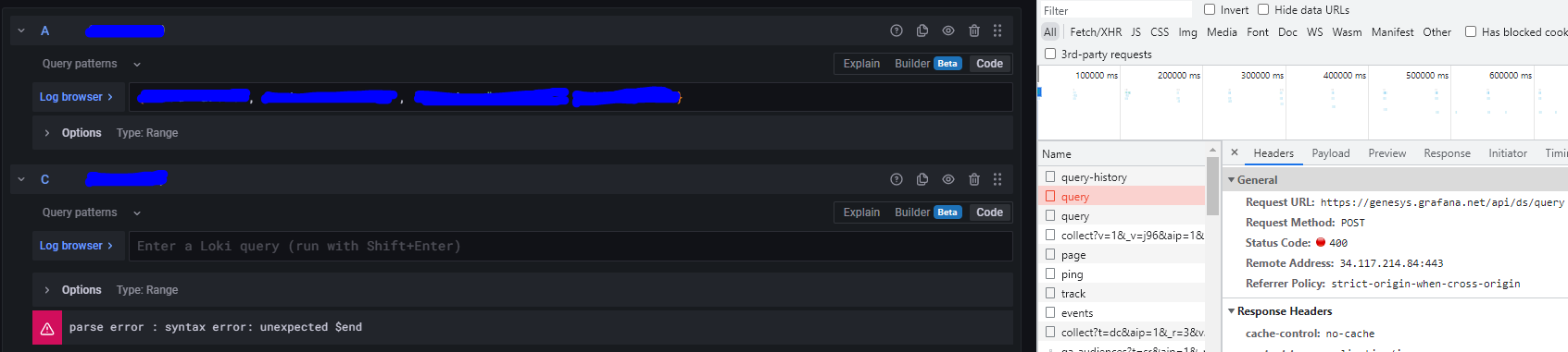 Loki query dashboard not validating whether a query field is empty or not · Issue #53411 ...