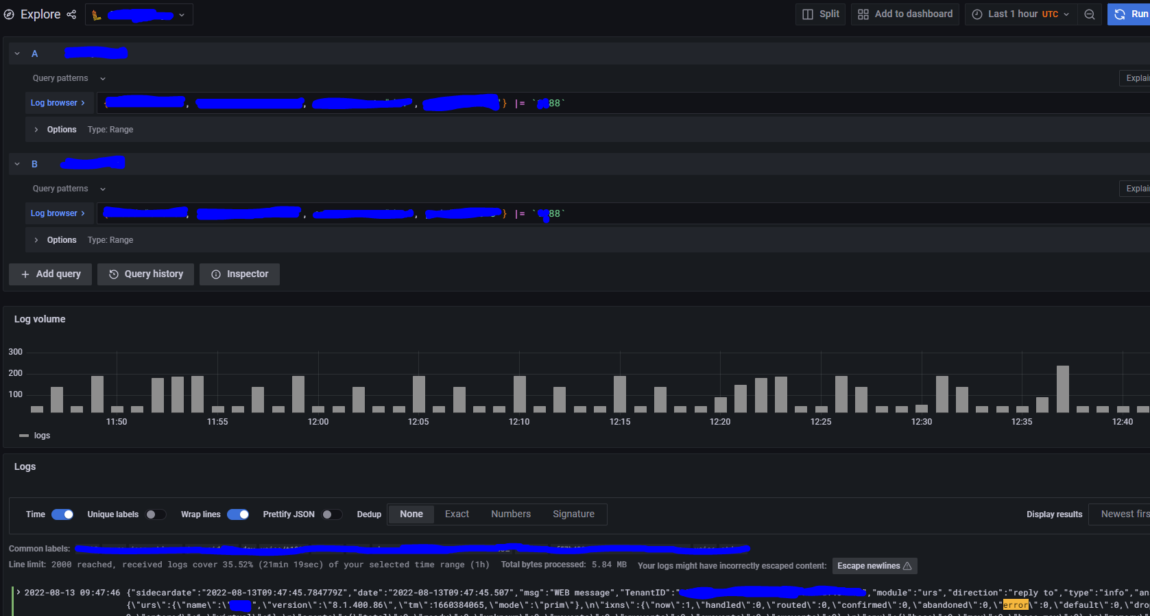 Inconsistent in showing logs on Loki query dashboard · Issue #53715 · grafana/grafana · GitHub