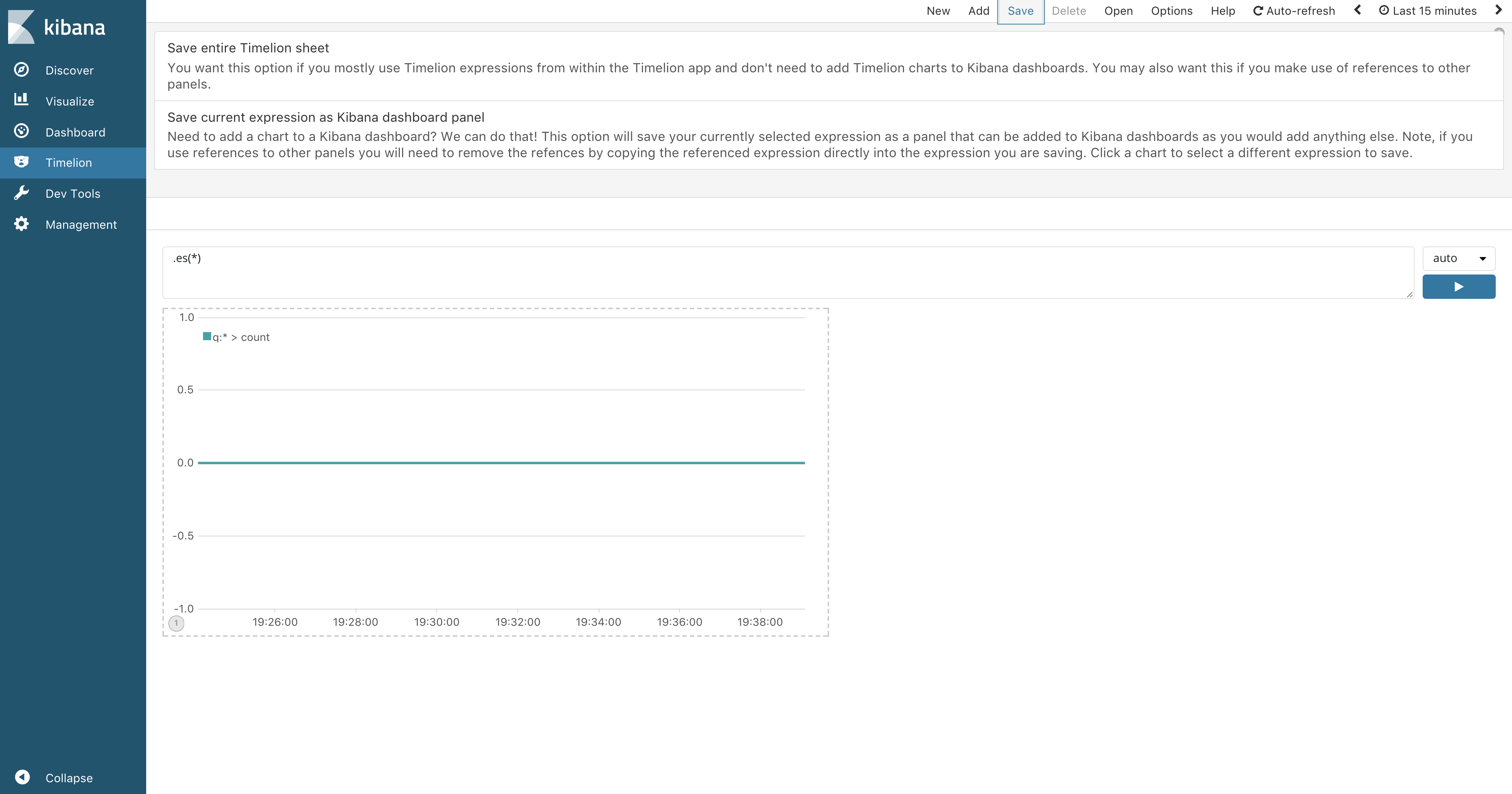 Make Timelion save panel more user friendly · Issue #15744 · elastic/kibana · GitHub