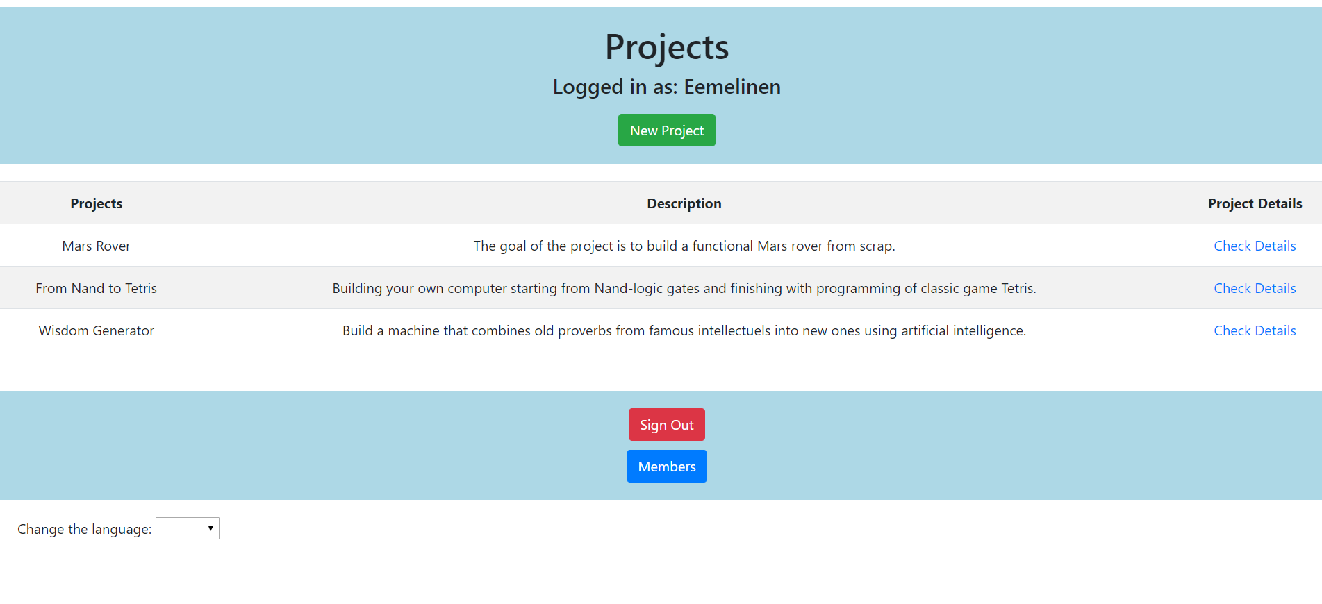 GitHub - Eemelinen/ProjectManager: Web application for managing projects. Made with Java Spring ...