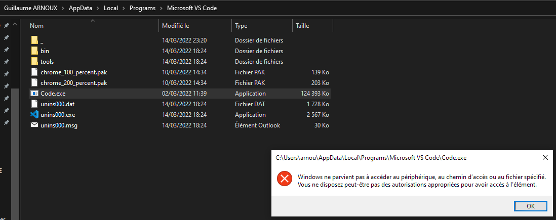 Corrupted Software after update · Issue #145083 · microsoft/vscode · GitHub