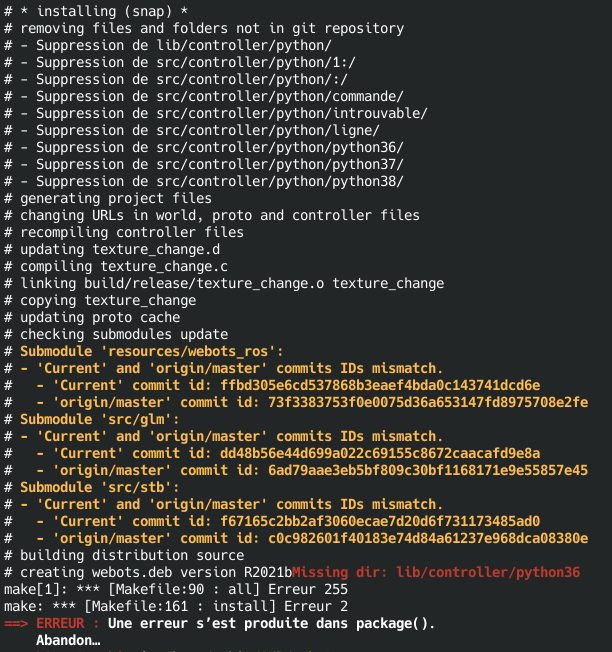 Make Install Command Issue · Issue 3655 · Cyberboticswebots · Github