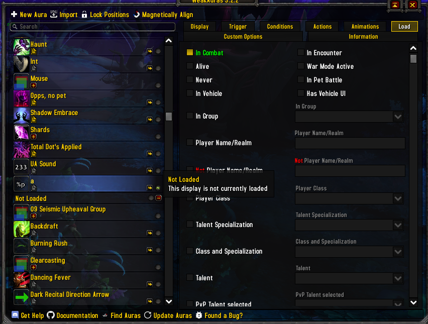 Auras loading when they should not · Issue #2998 · WeakAuras/WeakAuras2 · GitHub