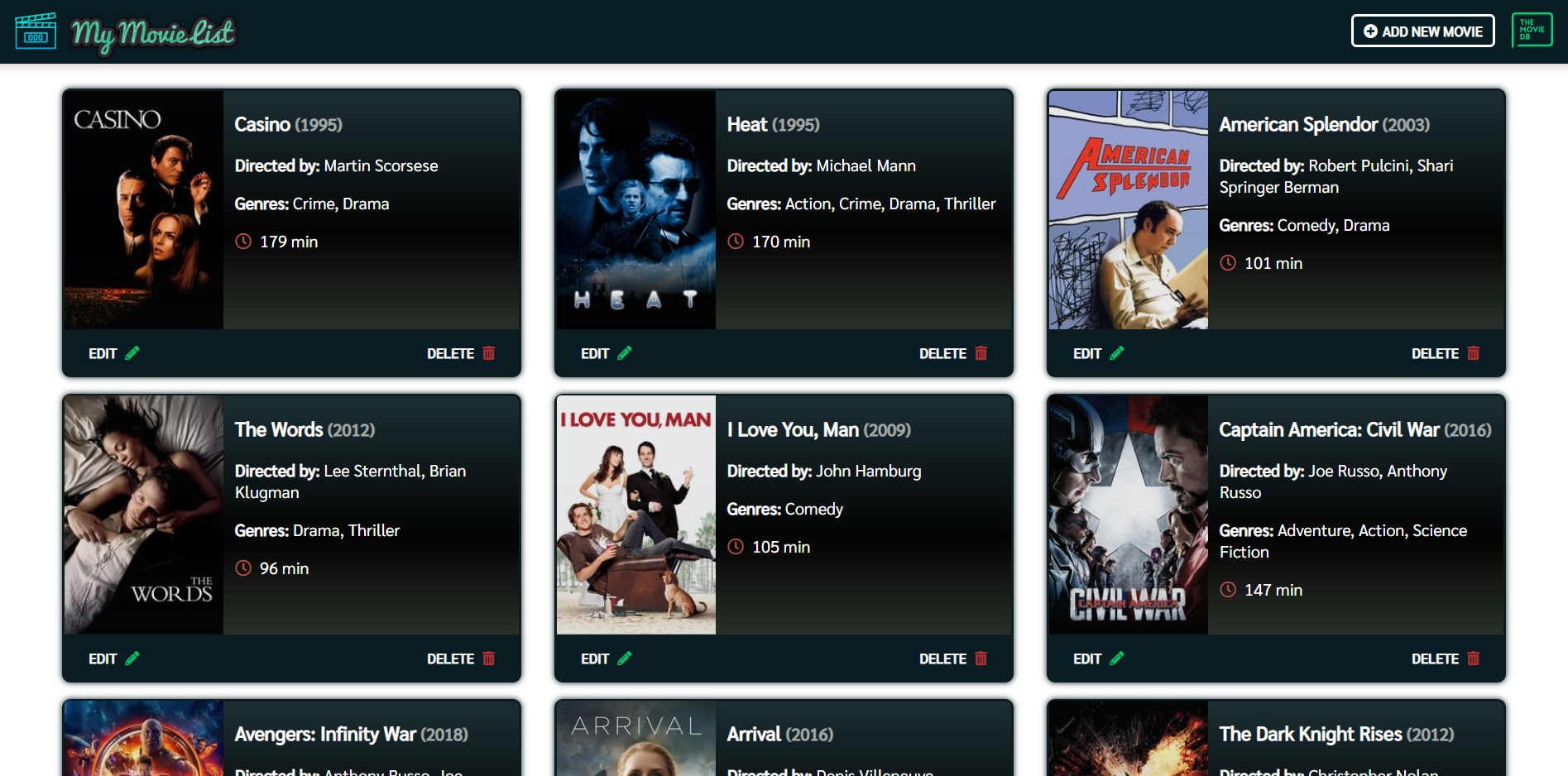 GitHub - itayperry/movies: Running: https://itayperry.github.io/movies/my-movie-list