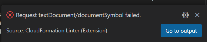 Plugin Shows Error Pop Up When I Open Package Lockjson File · Issue 306 · Aws Cloudformation