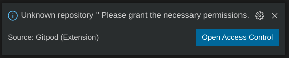 Gitpod Extension Warning That I Have To Grant Necessary Permissions · Issue 4062 · Gitpod Io