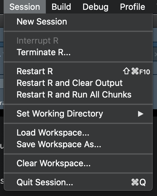 Shortcut for "Restart R session" from within RStudio · Issue #7695 · rstudio/rstudio · GitHub