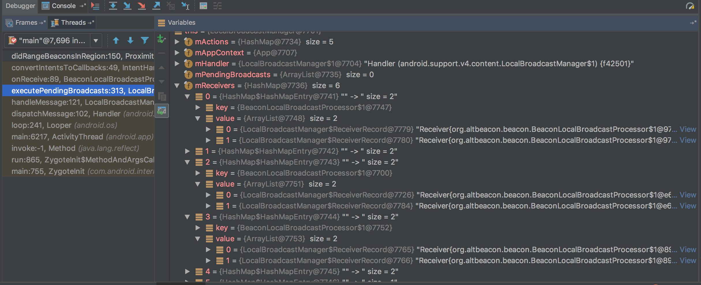 didRangeBeaconsInRegion() called multiple times in foreground mode ...