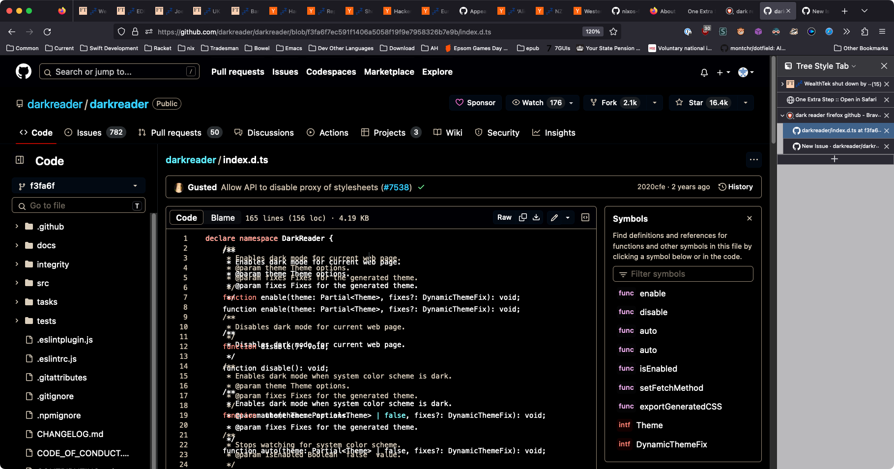 [Broken Website] github.com when zooming codeusing Zoom Text only · Issue #11059 · darkreader ...