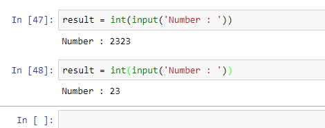 Sometime result = int(input('Number : ')) give you a illogical output ...