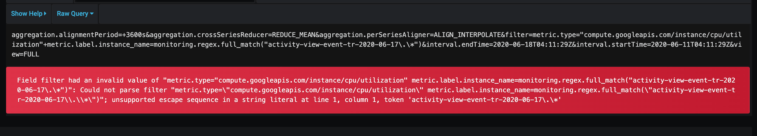 Bug using Query Variables and Regex Operator with Stackdriver Datasource · Issue #25684 ...
