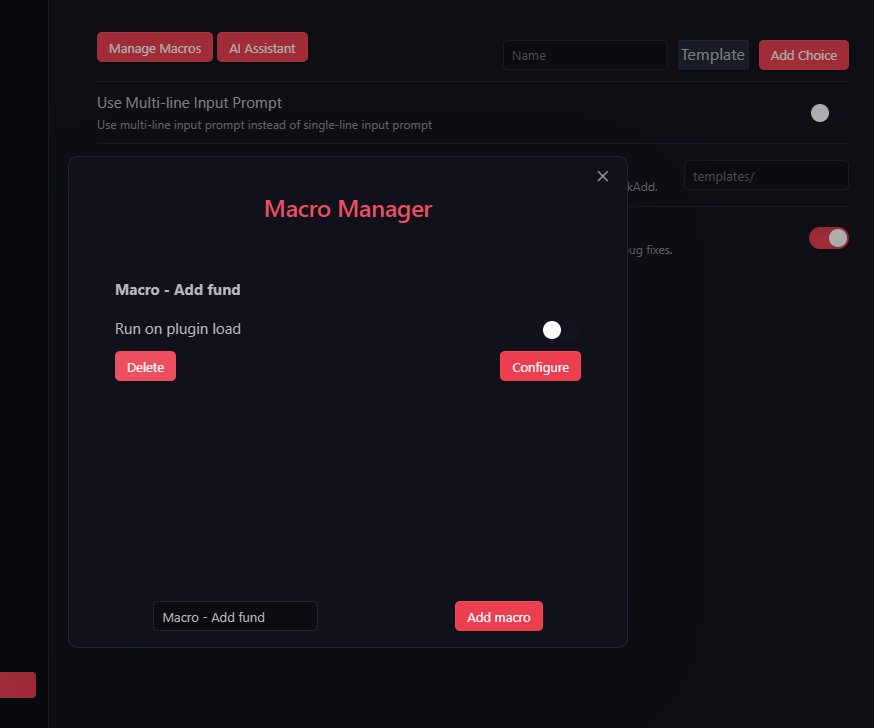 [BUG] No command selected for macro in newer version. · Issue #480 · chhoumann/quickadd · GitHub
