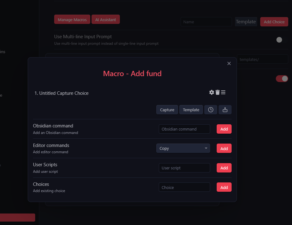 [BUG] No command selected for macro in newer version. · Issue #480 · chhoumann/quickadd · GitHub