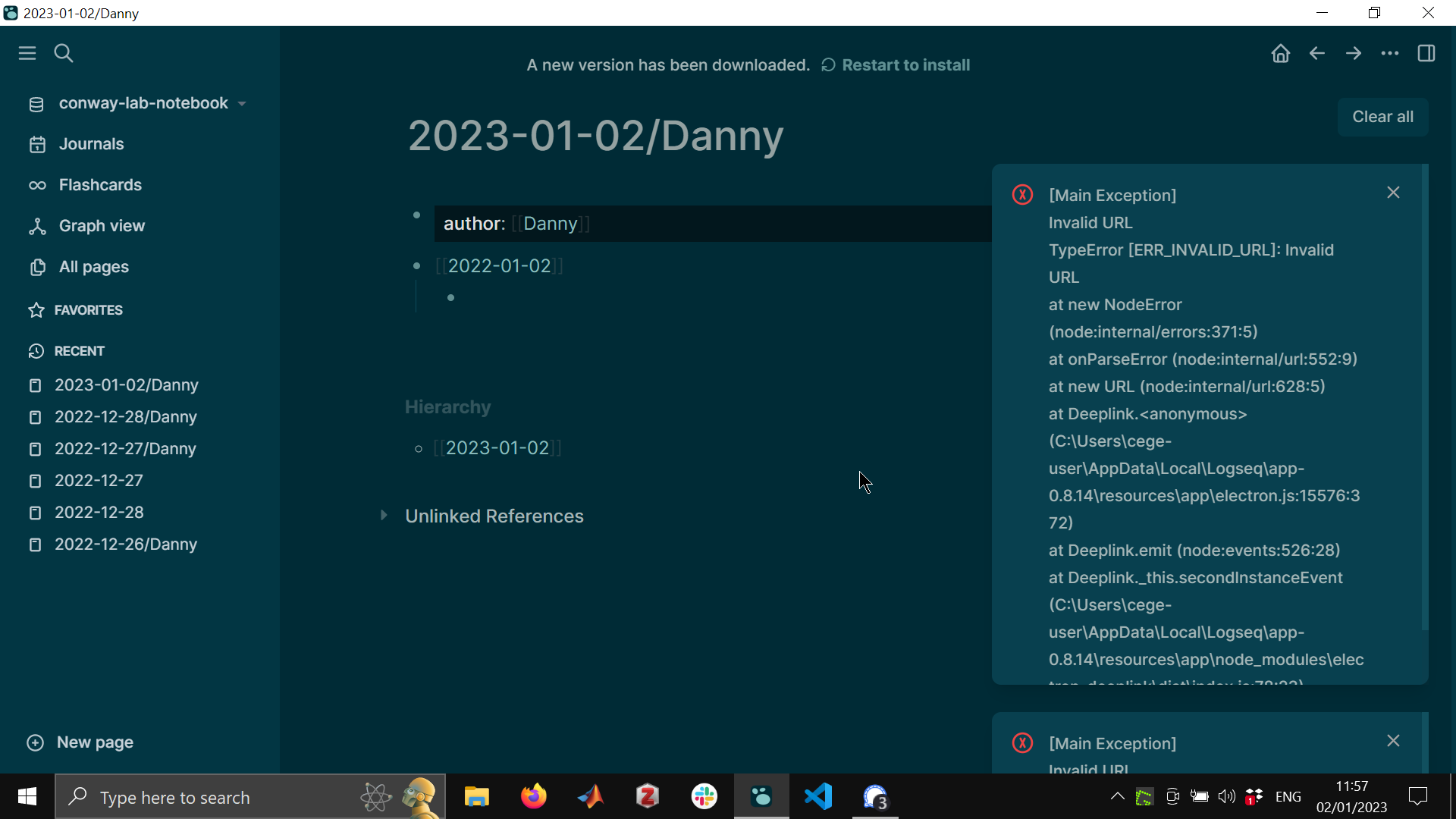 Invalid URL notification in the first time start up after upgrade in Windows · Issue #7384 ...