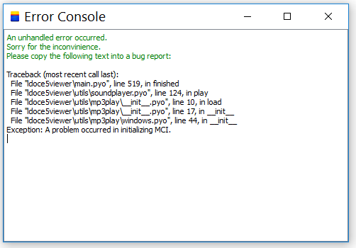 error message when I press the sound icon in Windows 10 · Issue #25 ...
