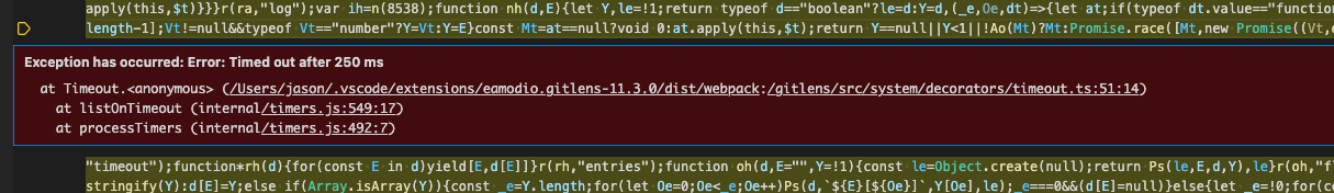 Unhandled Timeout Promise · Issue 1432 · Gitkrakenvscode Gitlens · Github 4407