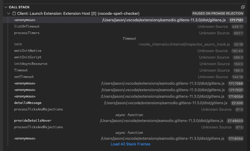 Unhandled Timeout Promise · Issue #1432 · gitkraken/vscode-gitlens · GitHub