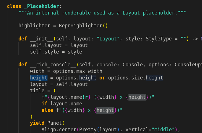 How To Get The Current Dimensions Of A Layout · Textualize Rich · Discussion 2705 · Github