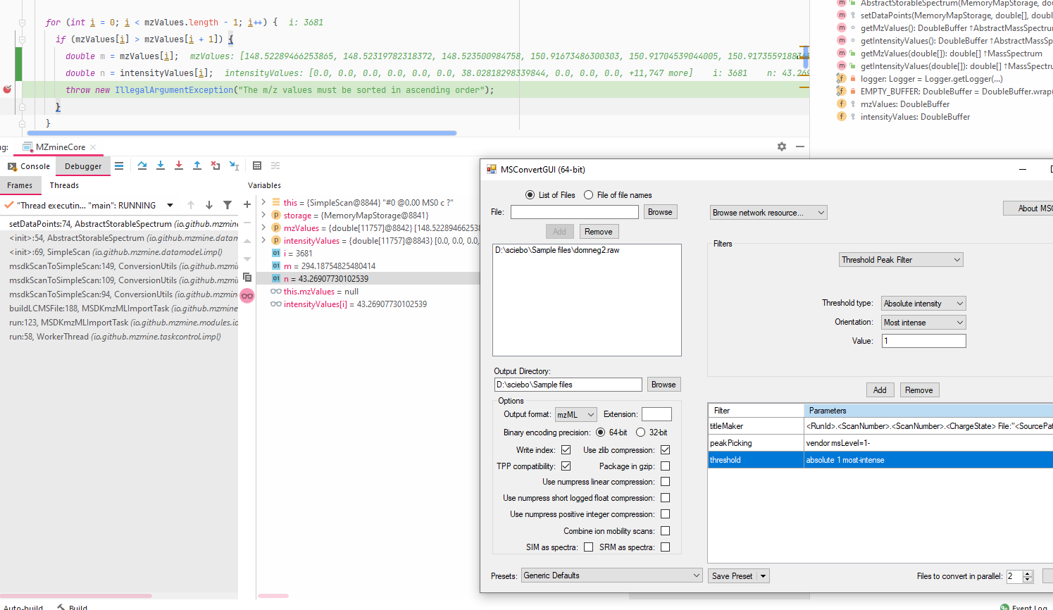 MZ Values not sorted after conversion and peak picking · Issue #117 · compomics ...