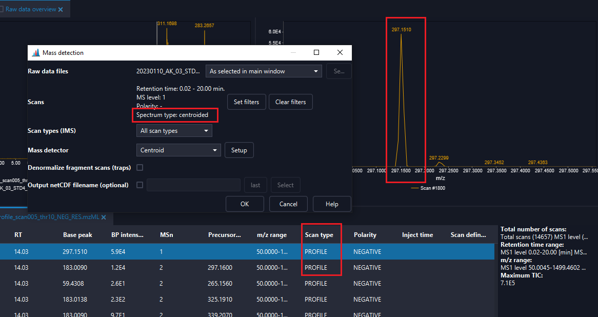 build chromatogram error with dda centroid data in NEG mode only · Issue #1084 · mzmine/mzmine ...