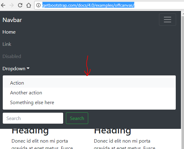Is this correct rendering collapsed menu on mobile? · Issue #23915 · twbs/bootstrap · GitHub