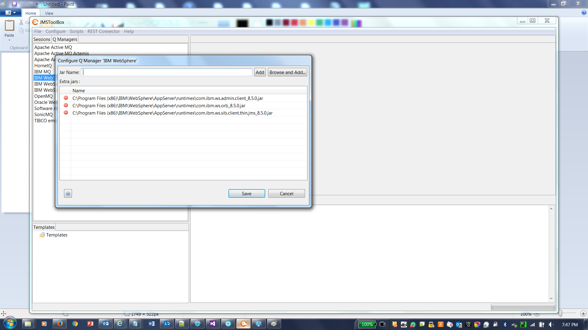 Jmstoolbox Does Not Connect To Was V85512 Installed On My Machine